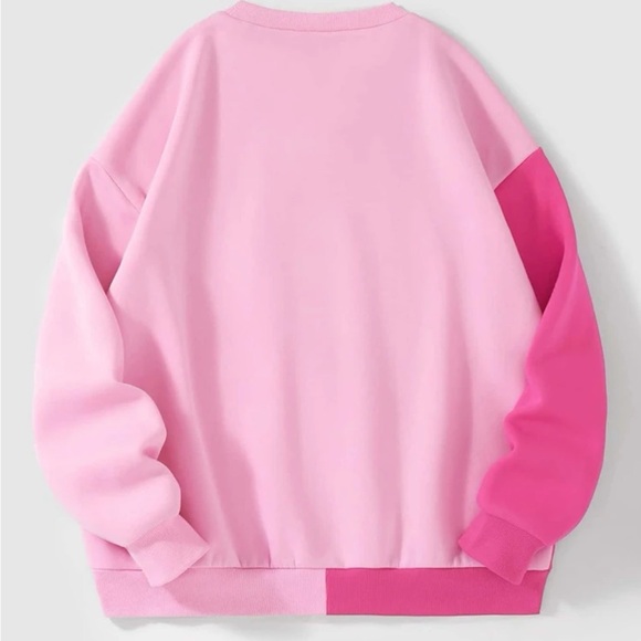 SHEIN | Sweaters | Pink Color Block Sweater | Poshmark
